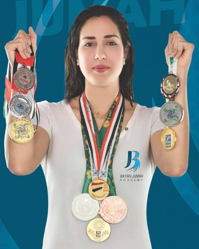 #Syrian Olympic Champion Swimmer Bayan Jumah wins gold medals in 50-100 ...